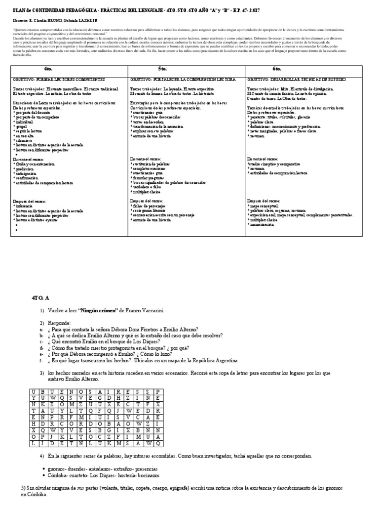 PLAN de CONTINUIDAD PEDAGÓGICA | PDF