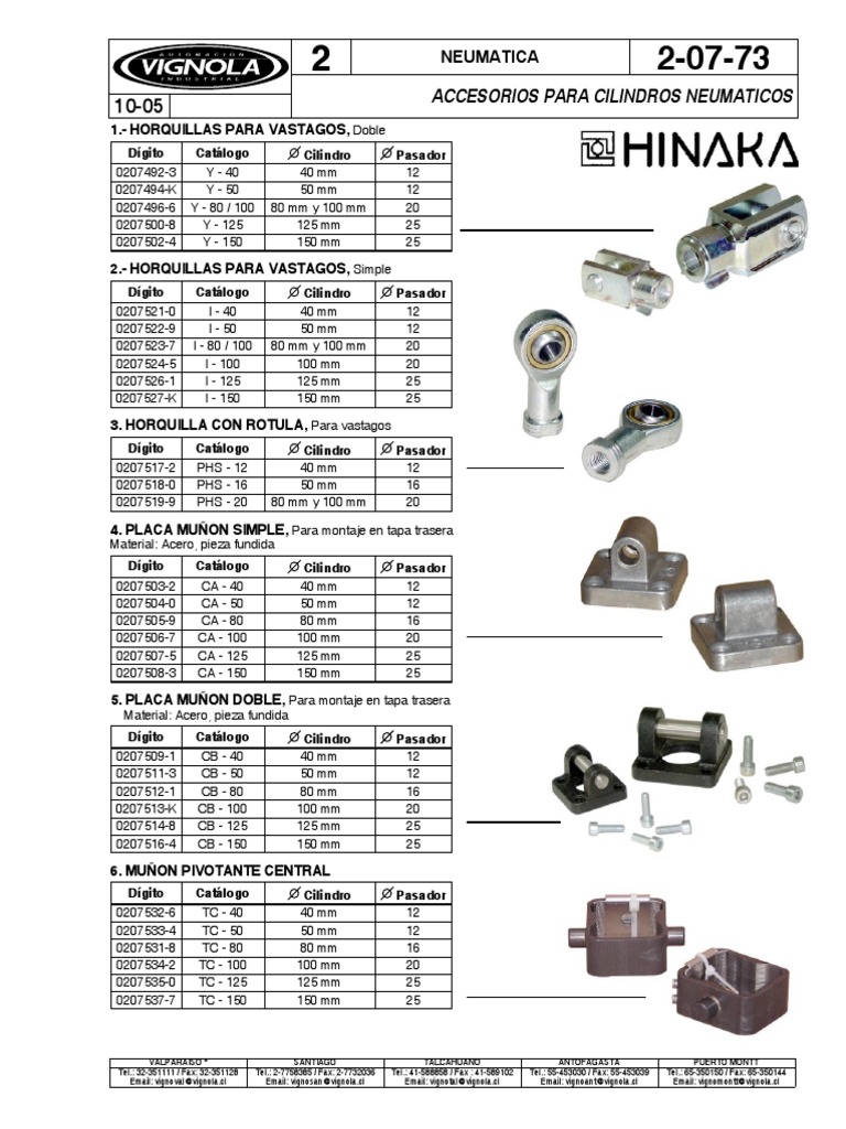 Accesorios para Piston Neumatico | PDF | Vehículos terrestres ...
