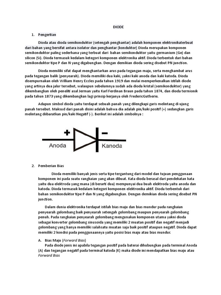 Karakteristik dan Aplikasi Dioda dan Transistor | PDF
