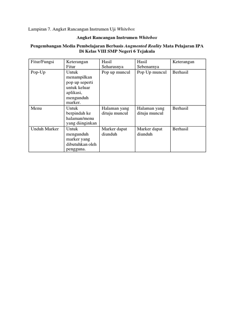 Lampiran Instrumen Uji Ahli Skripsi Baru N | PDF