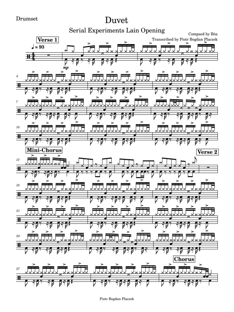 Transcription and Lyrics of the Serial Experiments Lain Opening Theme ...