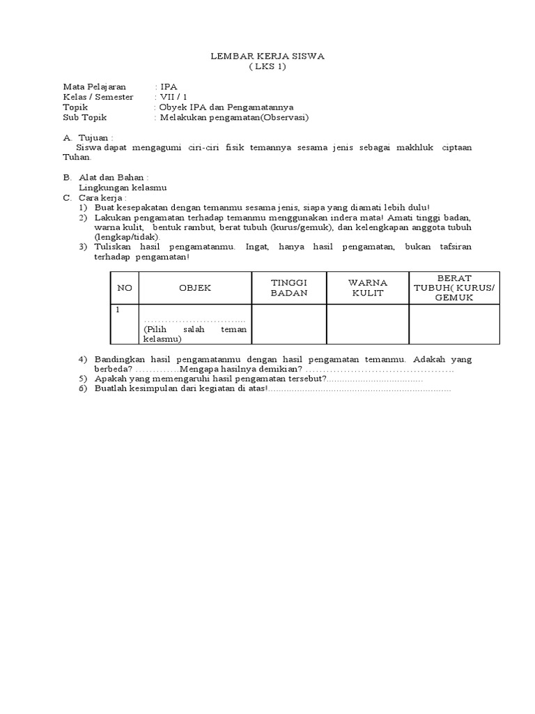 LKPD 7 Ii | PDF | Griya & Taman