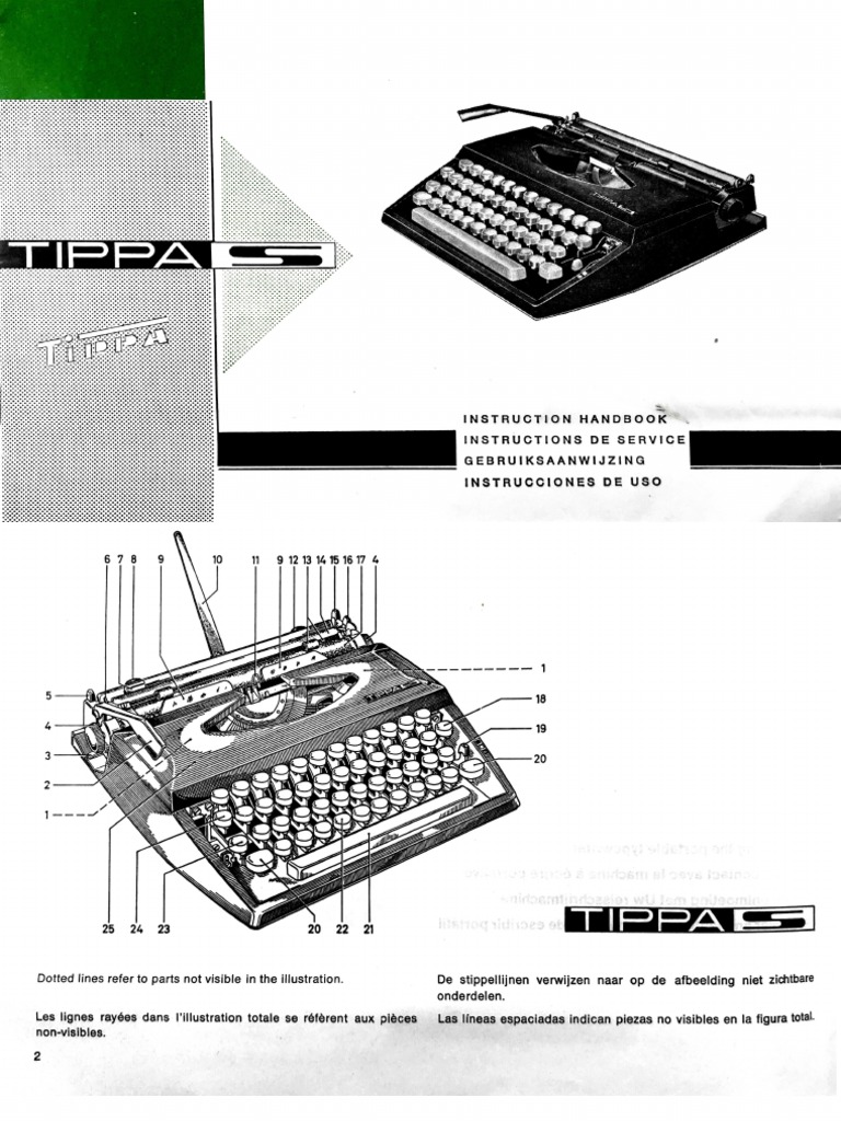 Adler Tippa S Typewriter Instructions | PDF | Writing Implements | Writing