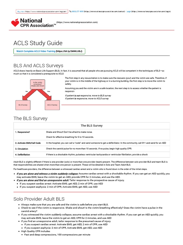 FREE 2022 ACLS Study Guide - ACLS Made Easy! PDF | PDF ...