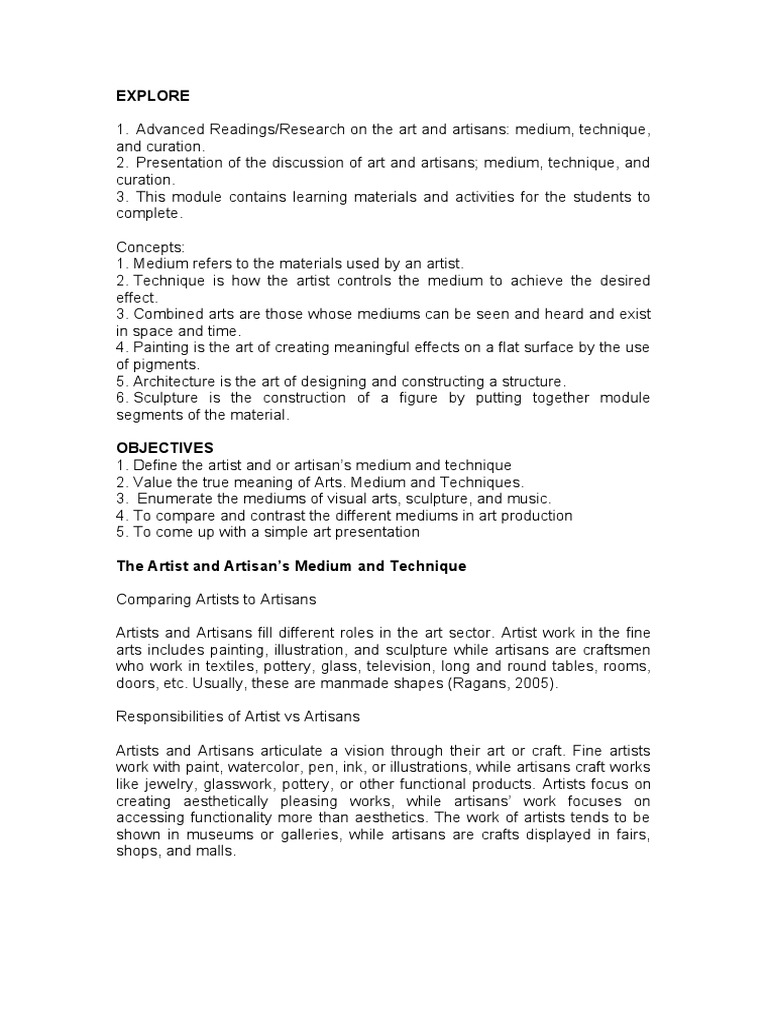 Exploring Artistic Mediums and Techniques: A Comprehensive Look at How Artists and Artisans ...