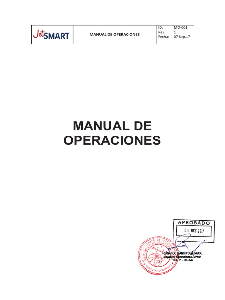 MANUAL DE OPERACIONES (Rev 02).pdf | PDF | Aeronave | Transporte