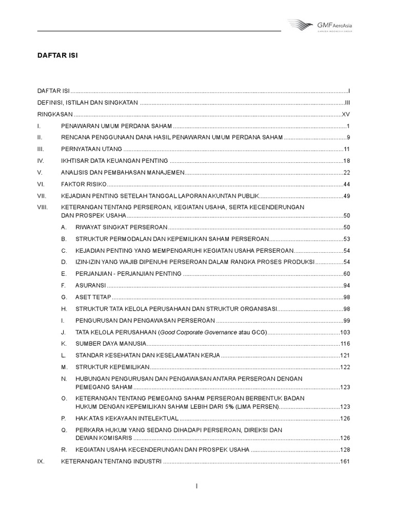 Prospektus Garuda GMF 080917 - FB PDF | PDF