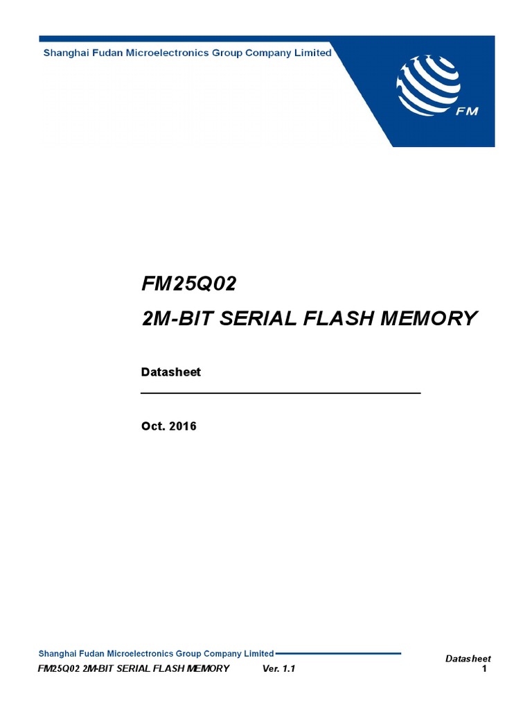 FM25Q02 Ds Eng | PDF | Flash Memory | Input/Output