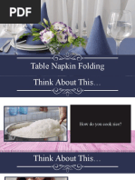 Table Napkin Folds | PDF