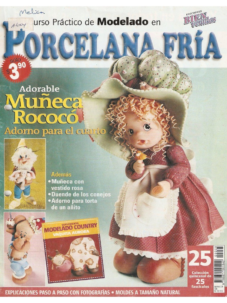 Porcelana Fría Muñeca Rococó, Adorno para Torta, Duende, Vaquita | PDF