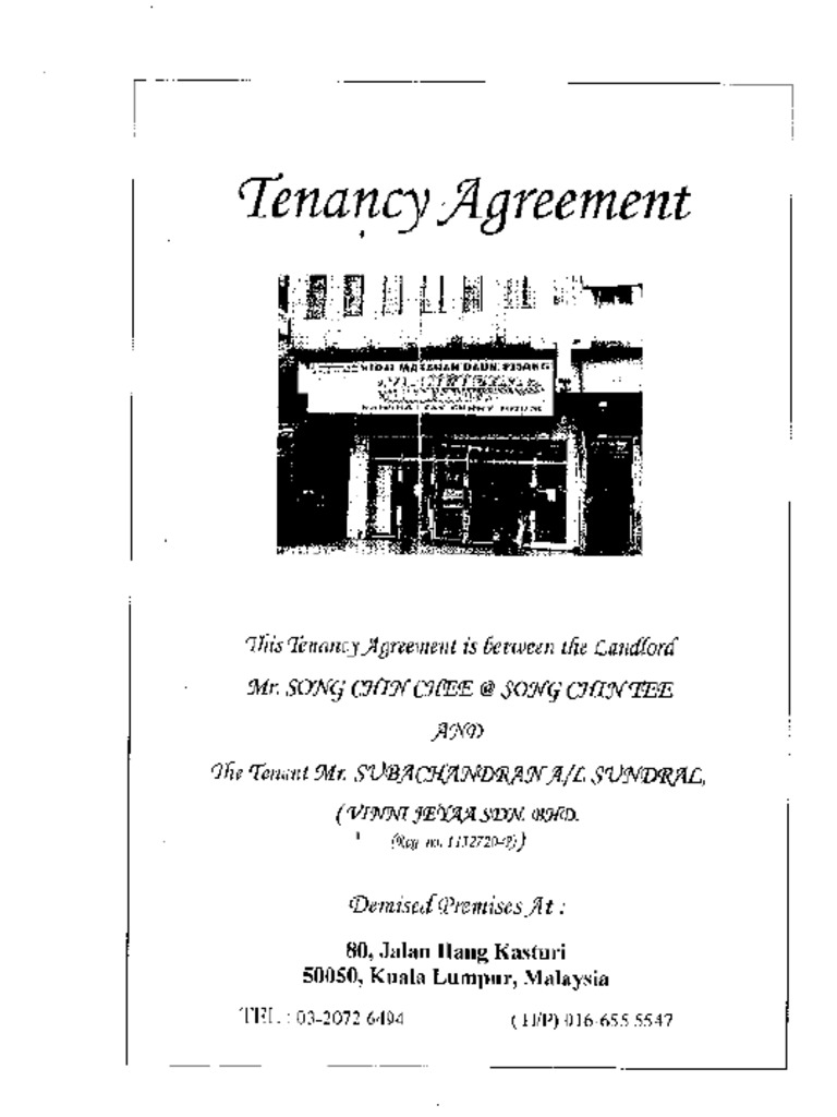 80 - Tenancy Agreement - Compressed PDF | PDF