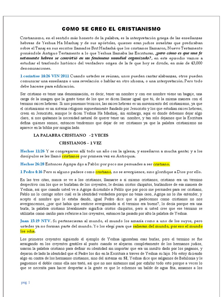 Como Se Creo El Cristianismo | PDF | Jesús | Iglesia cristiana