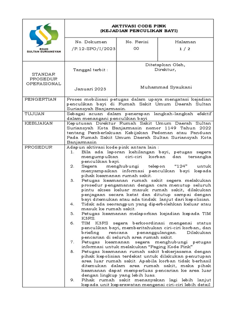SPO Kode Pink | PDF | Ilmu Sosial