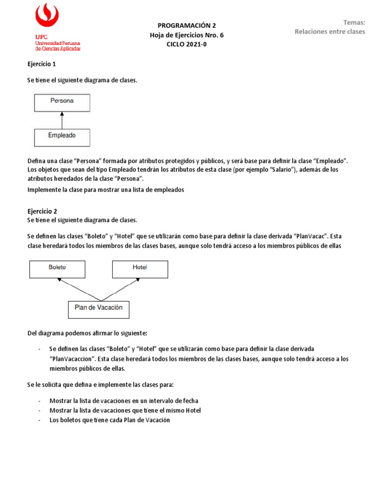 Hoja de Ejercicios - 6 | PDF | Informática | Ingeniería de software