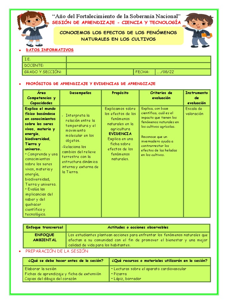 Ses-Miércol-Ciencia y Tecnología-Conocemos Los Efectos de Los Fenómenos ...