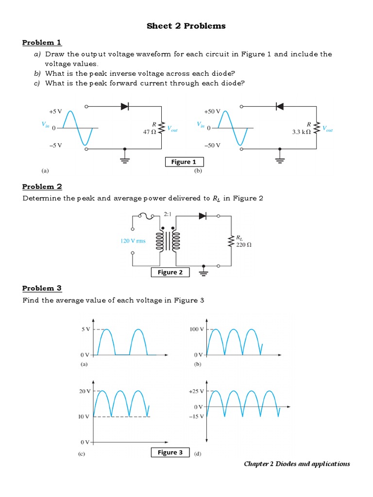 Sheet 2 PDF | Download Free PDF | Rectifier | Electrical Engineering