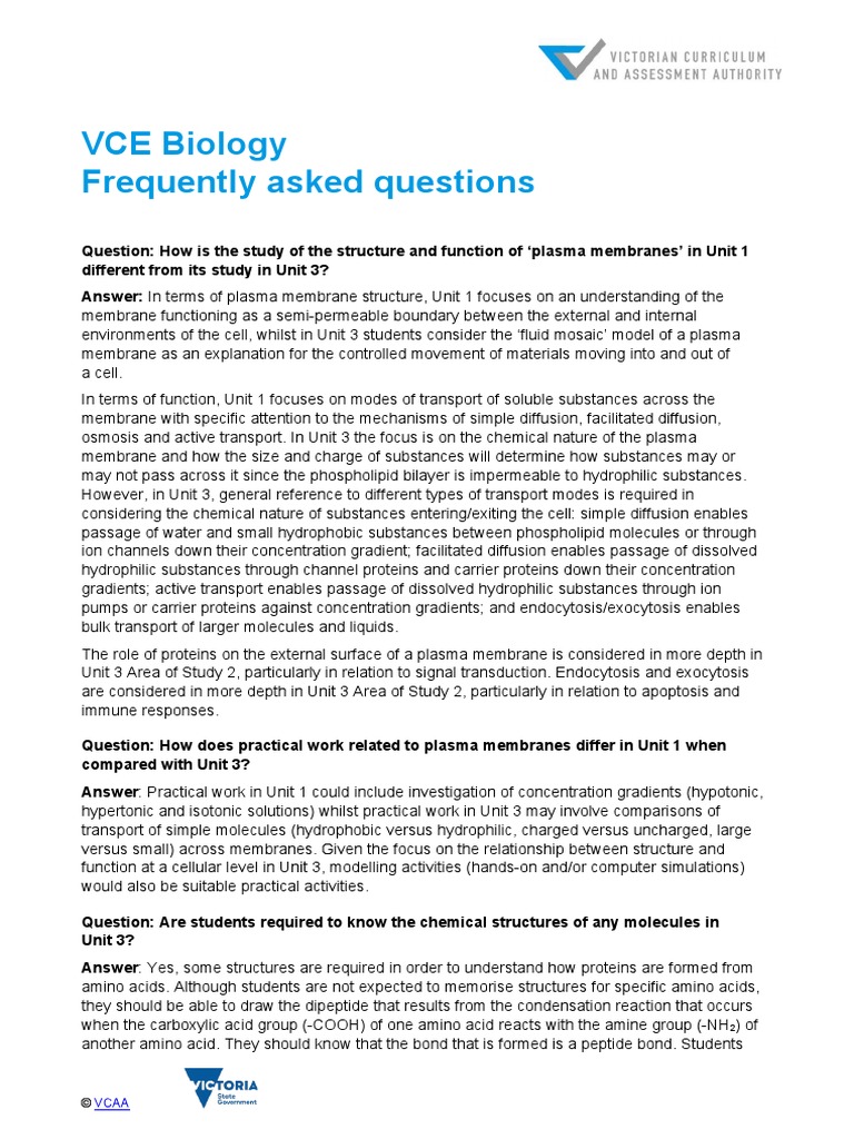 Biology FAQ | PDF | Cell Signaling | Cell Membrane