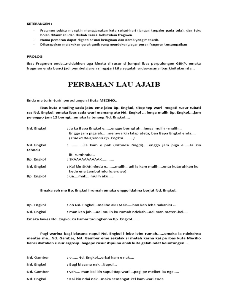 Fragmen Singkat PJJ Nazaret 2022 | PDF