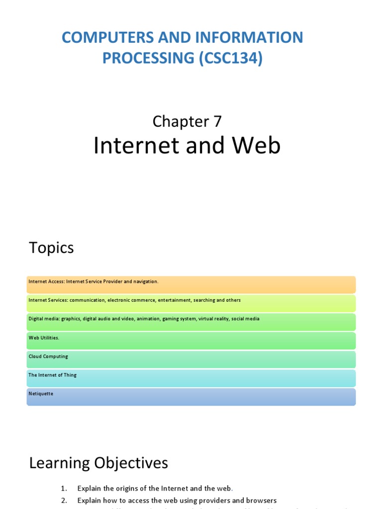 CSC134 Chapter 7 PDF | Download Free PDF | World Wide Web | Internet & Web CSC134 Chapter 7 PDF | Download Free PDF | World Wide Web | Internet & Web
