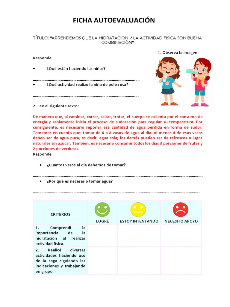 FICHA DE AUTOEVALUACIÓN - N 09 | PDF