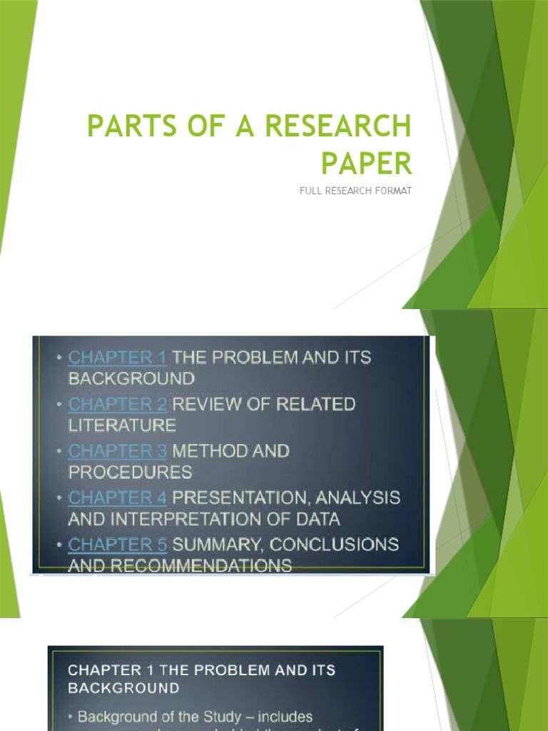 Parts of a Research Paper Explained | PDF | Career & Growth | Social ...