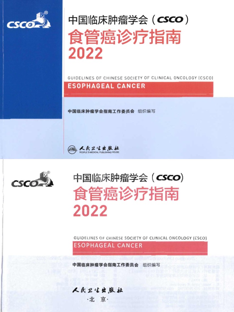 2022年CSCO食管癌诊疗指南 PDF | PDF