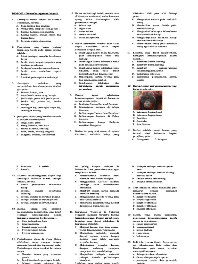Keanekaragaman Hayati | PDF | Sains & Matematika