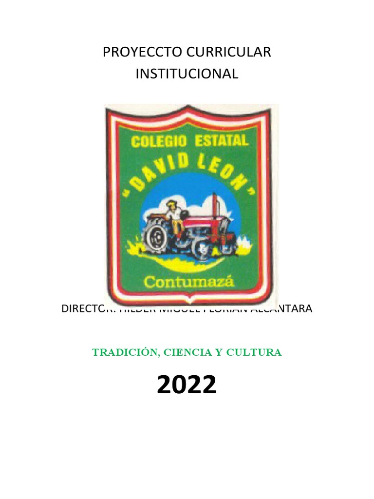 Pci David León 2022 | PDF | Aprendizaje | Plan de estudios