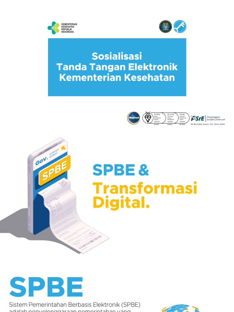Kebijakan Tanda Tangan Elektronik - Master Sosialisasi PPT BSrE v1.8 ...