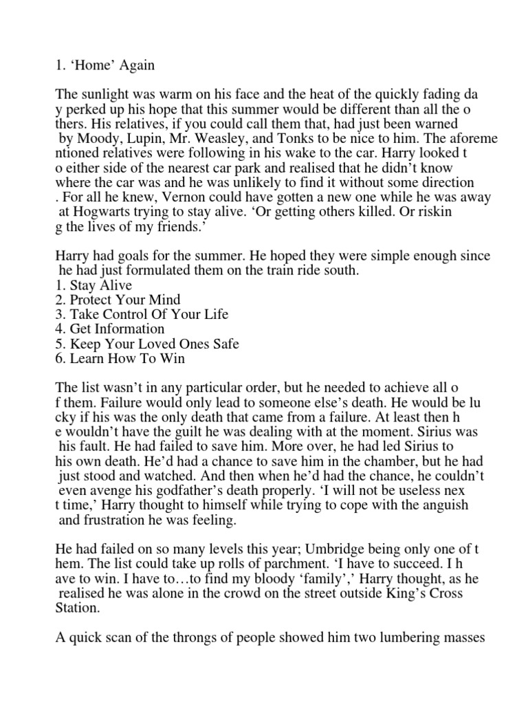 Harry Potter and The Summer of Change | PDF | Fantasy Tropes | Harry Potter