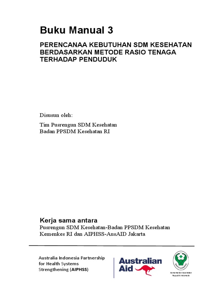 Buku Manual 3 Metode Rasio Penduduk (13-11-2016) Updated | PDF