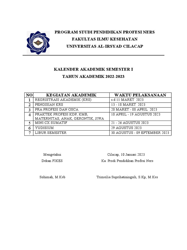 Kaldik Semester 1 Transfer | PDF