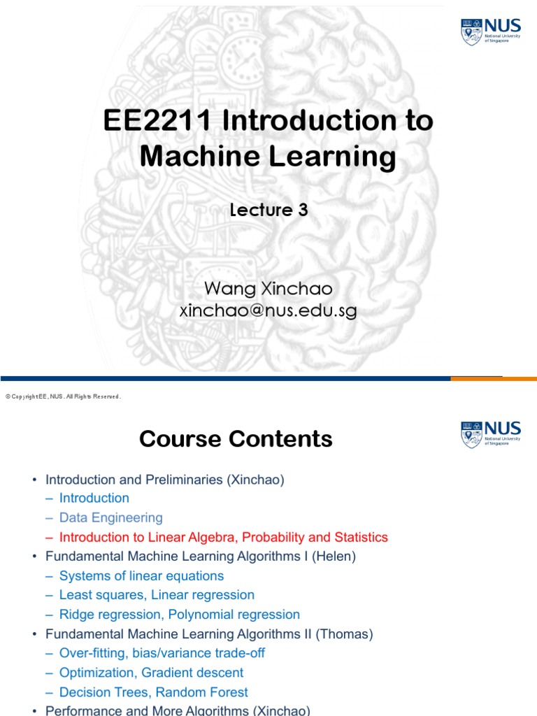 Lecture 3 - Introduction To Linear Algebra, Probability and Statistics ... Lecture 3 - Introduction To Linear Algebra, Probability and Statistics ...