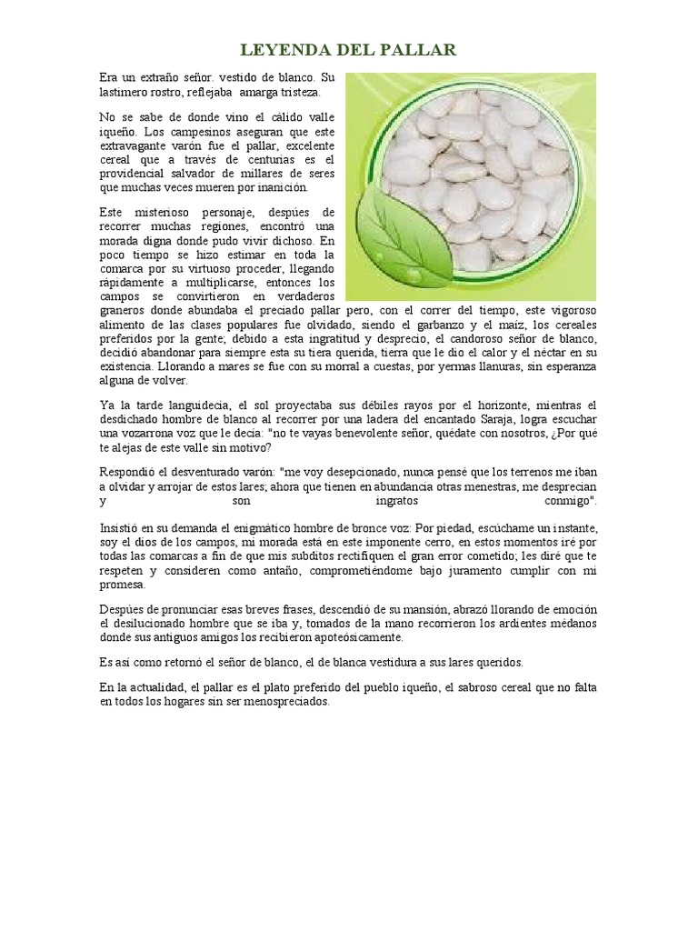 Leyenda Del Pallar | PDF | Historia | Poesía