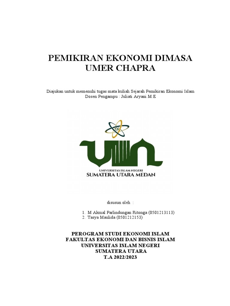 Pemikiran Ekonomi Umer Chapra | PDF | Sejarah | Agama & Spiritualitas
