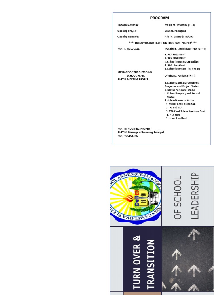 School Turnover and Transition Program | PDF