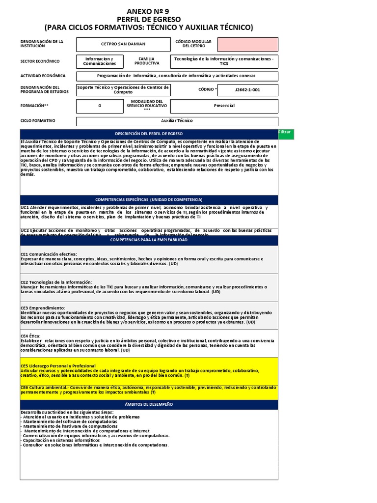 Act-Plan de Estudios Soporte REVISADO UGEL | PDF | Tecnología de información y comunicaciones ...