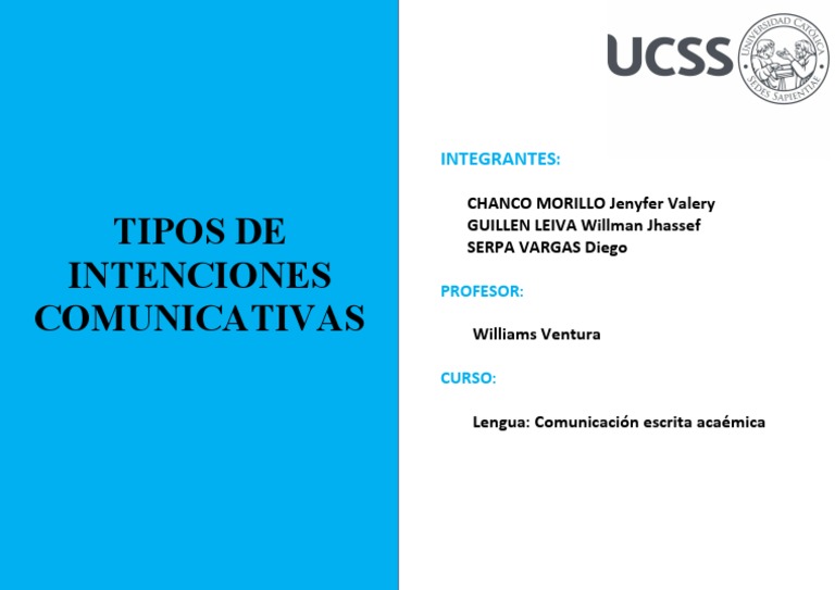 Tipo de Intención Comunicativa | PDF | Ciencias sociales