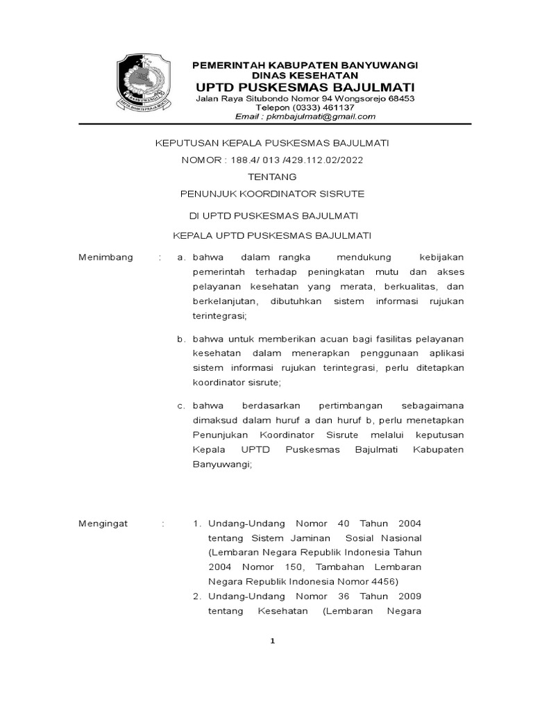 A. Surat Keputusan (SK) | PDF