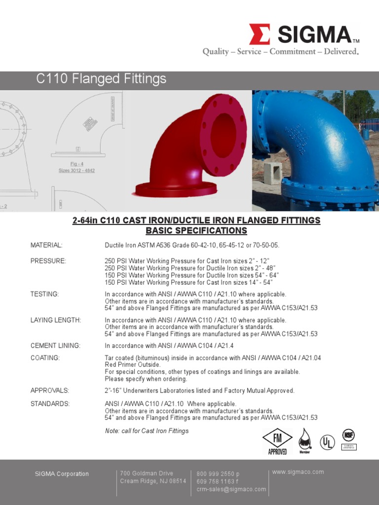 SIGMA Flange Fittings PDF | PDF | Mechanical Engineering | Industrial ...
