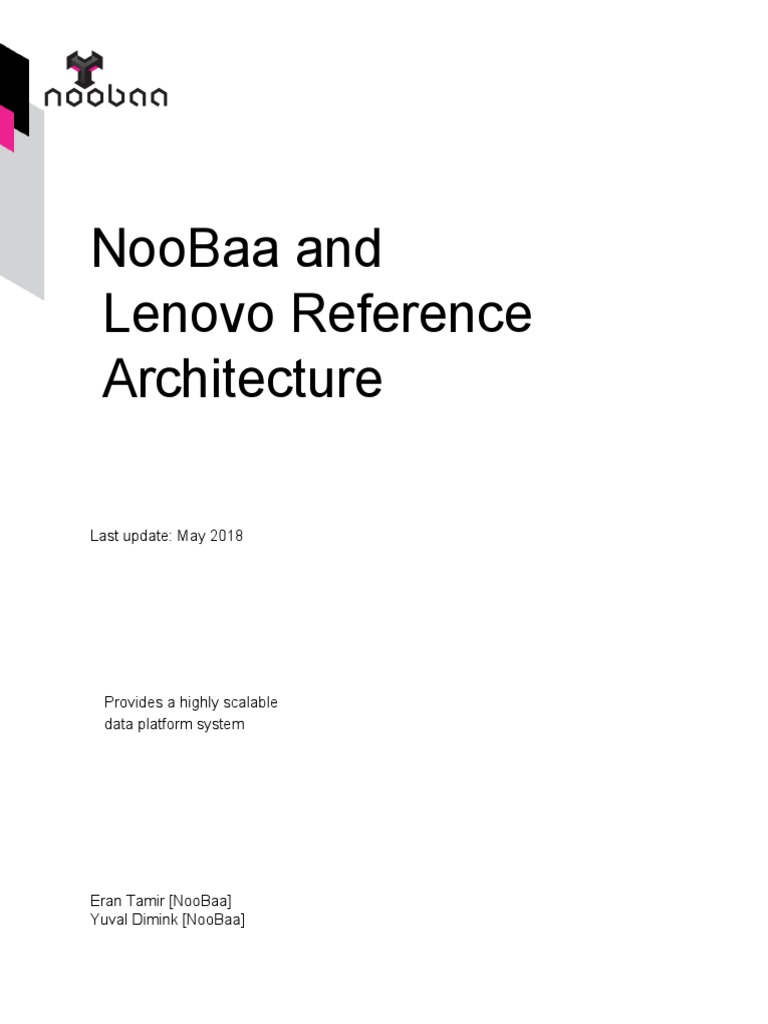 NooBaa and Lenovo Reference Architecture | PDF | Cloud Computing | Computer Network