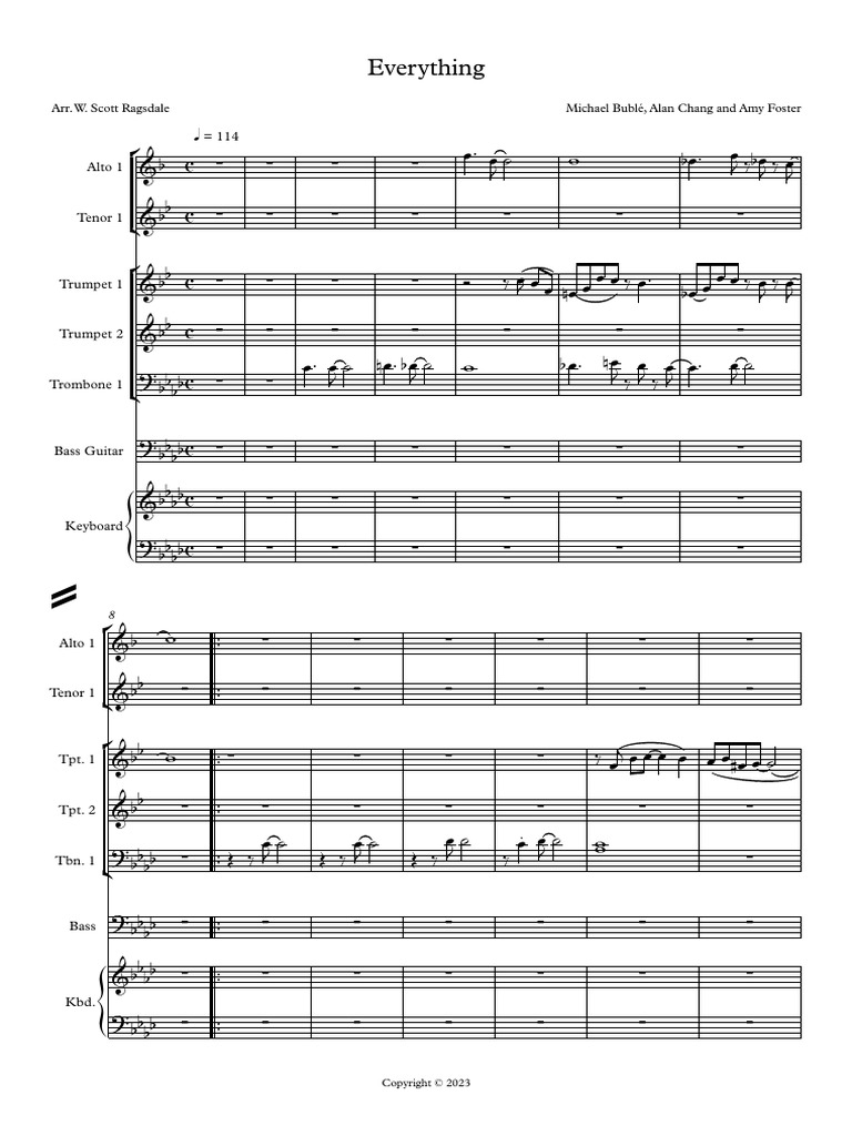 Everything: Michael Bublé, Alan Chang and Amy Foster Arr. W. Scott Ragsdale | PDF