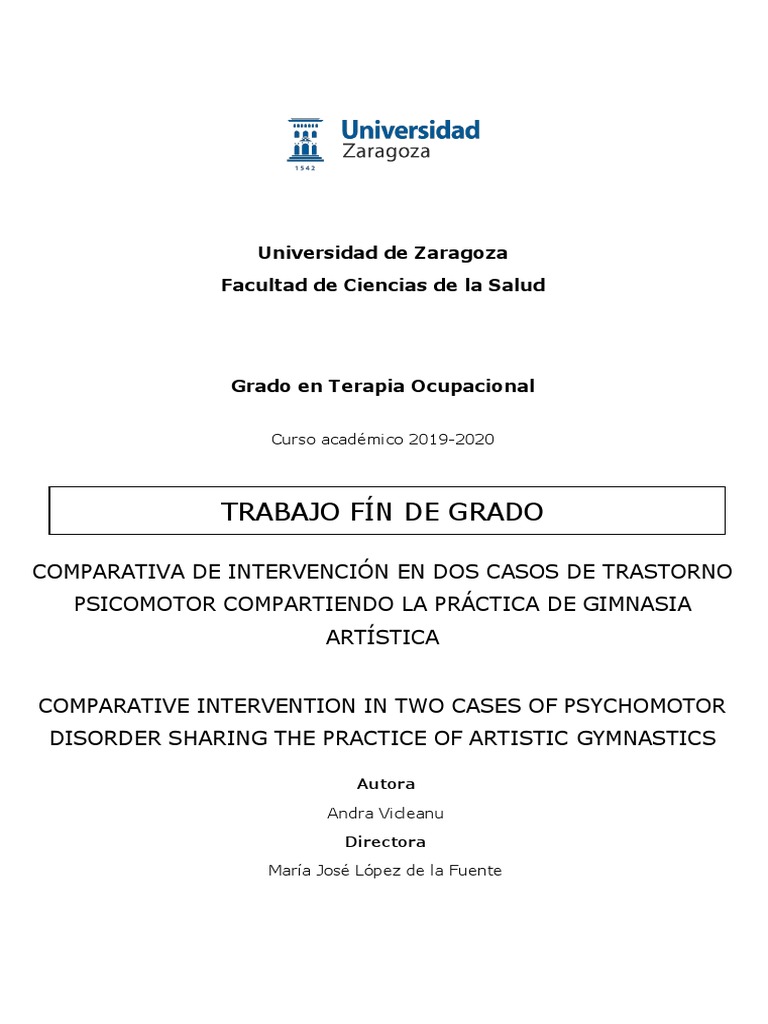 Taz TFG 2020 791 PDF | PDF | Ejercicio físico | Gimnasia