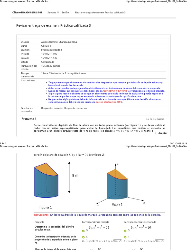 PC3 Calculo 2 | PDF | Integral | Vector Euclidiano