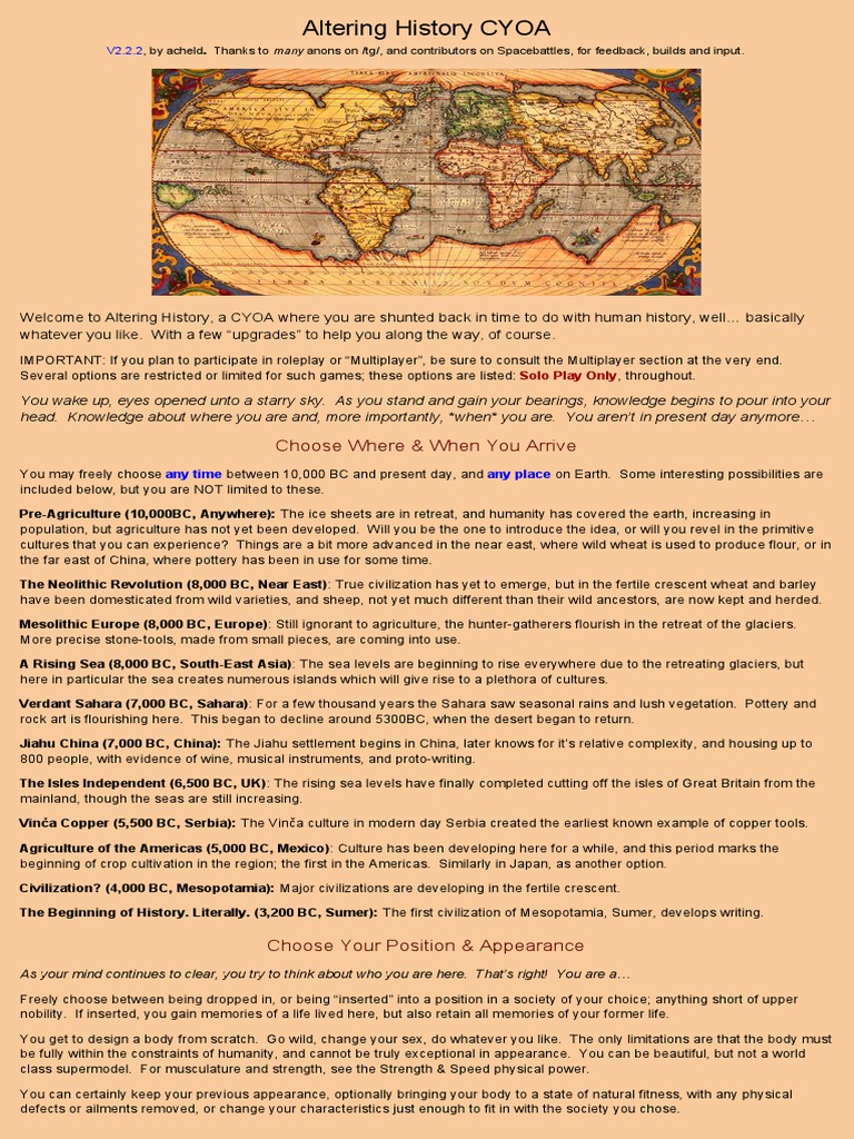 Altering History CYOA | Download Free PDF | Intelligence | Temperature