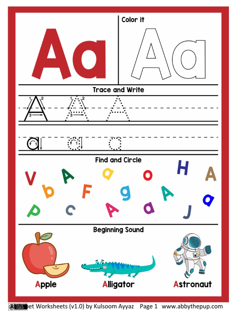 Alphabet Worksheets | PDF