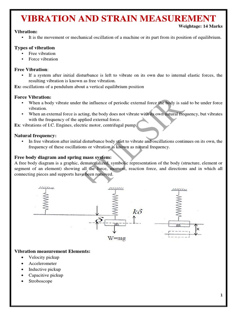 Unit 5 Vibration and Strain Measurement | Download Free PDF | Bending | Analog To Digital Converter