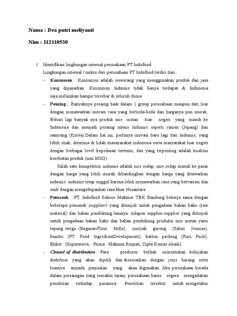 Dea Putri Meliyanti | PDF | Bisnis