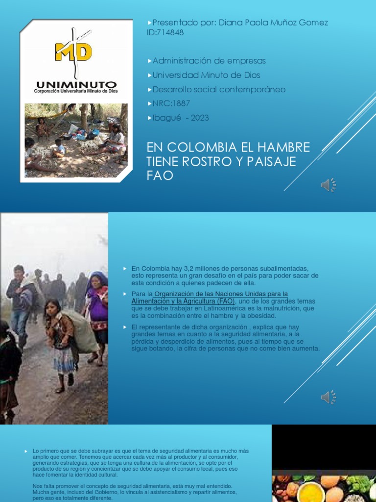 En Colombia El Hambre Tiene Rostro Y Paisaje Descargar Gratis Pdf