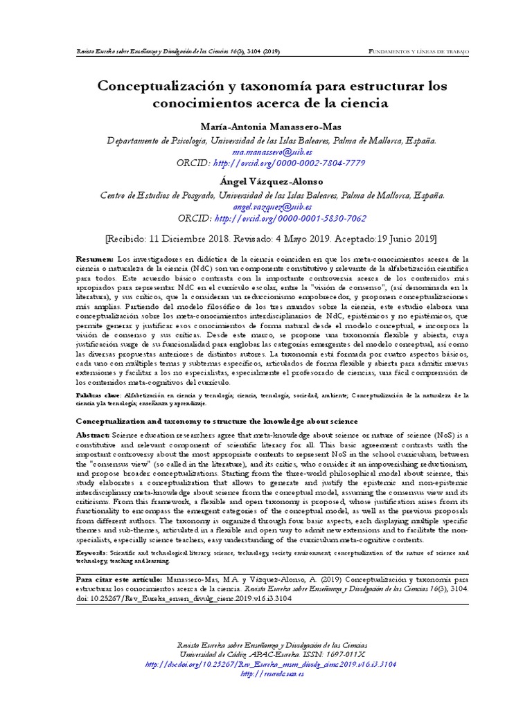 Naturaleza Del Conocimiento Científico PDF | PDF | Conocimiento | Science